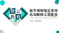 新手须知淘宝常用名词解释之浏览量