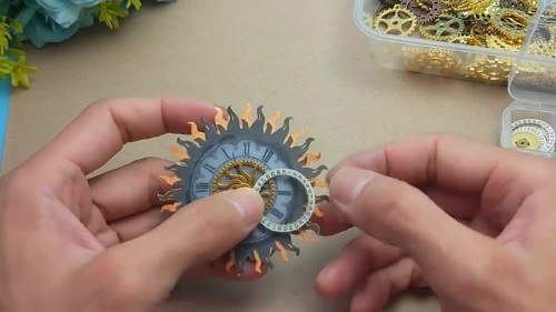 用手表齿轮制作变异天使,融合时间公主立体形状,封印太惊讶!
