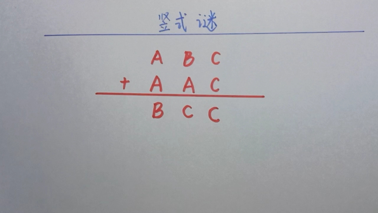 三年级竖式谜,转化分析求解!