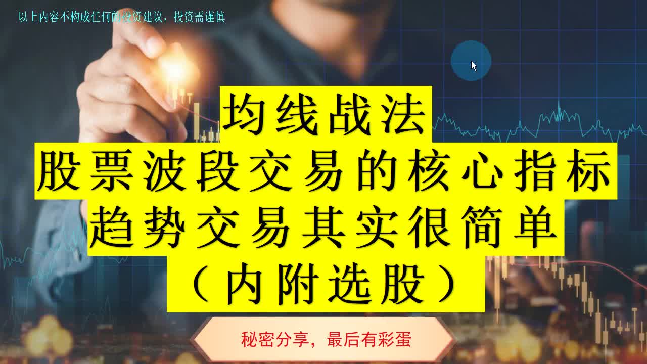 均线战法股票波段交易的核心指标趋势交易其实很简单