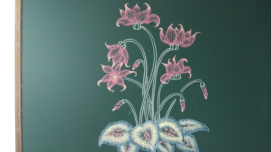小学老师示范用点线面画画,初学者可以当范画练习