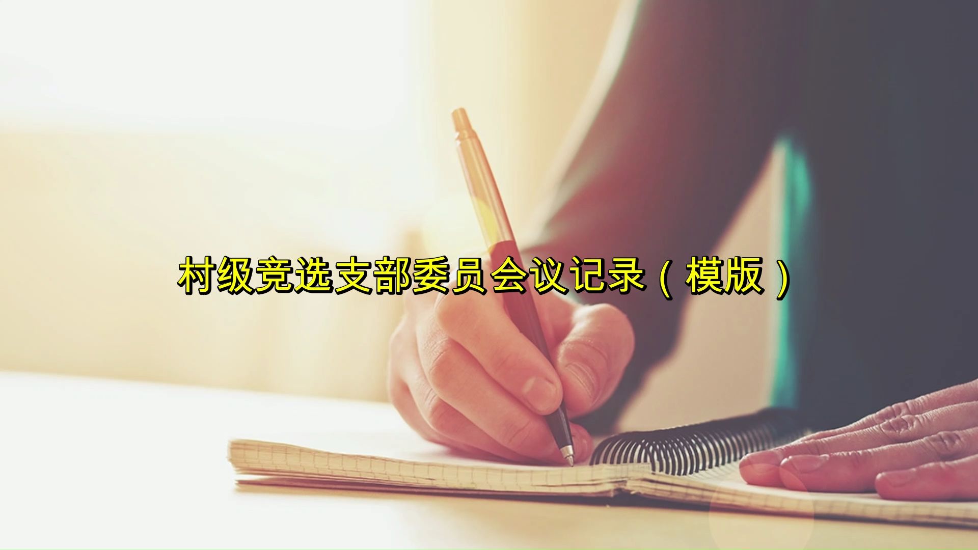 村级竞选支部委员会议记录(模版)