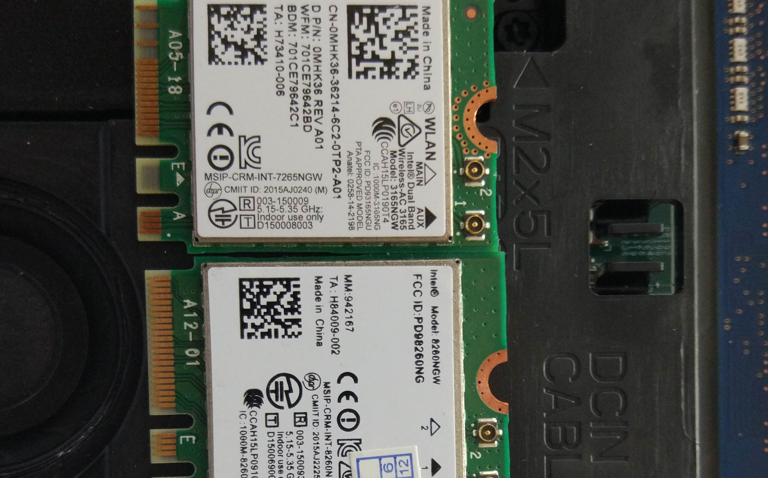 7559更换无线网卡(原3165ac升8260ac)