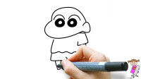 绘画小课堂:如何画蜡笔小新,快让孩子学起来!