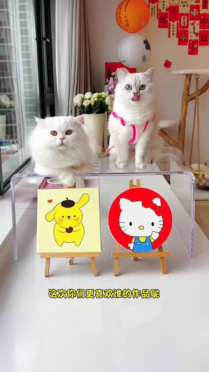 小猫咪绘画水平大比拼