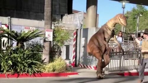 佩服国外小伙的脑洞,竟把恐龙模型设计的这么像,带上街不怕吓到路人...