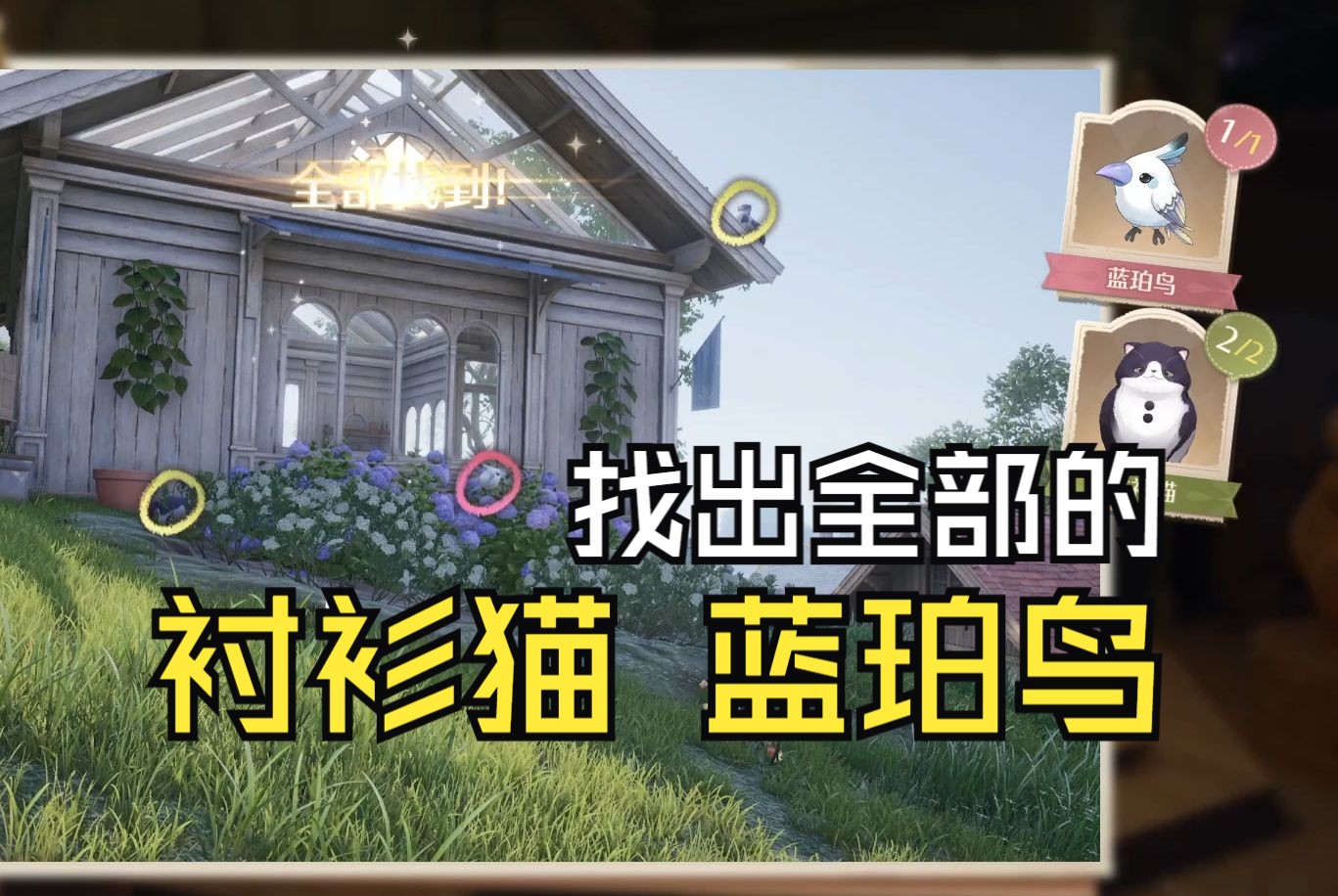 【无限暖暖】找出全部的衬衫猫,蓝珀鸟攻略