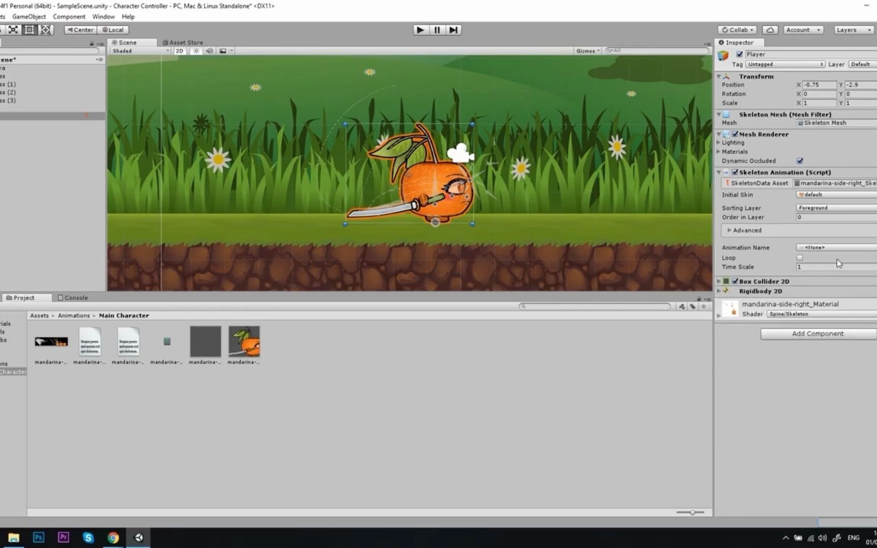 [油管]Spine动画导入unity3d,最新spine的U3D运行库安装