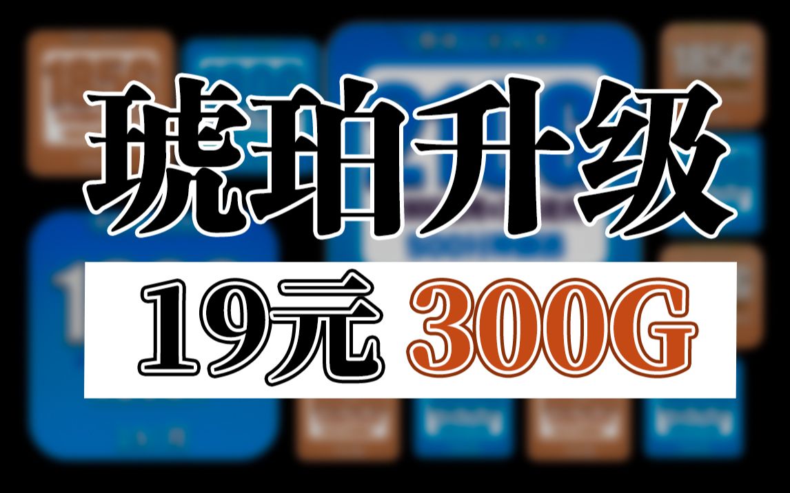 19元300G流量+黄金速率!没有最多,只有更多!