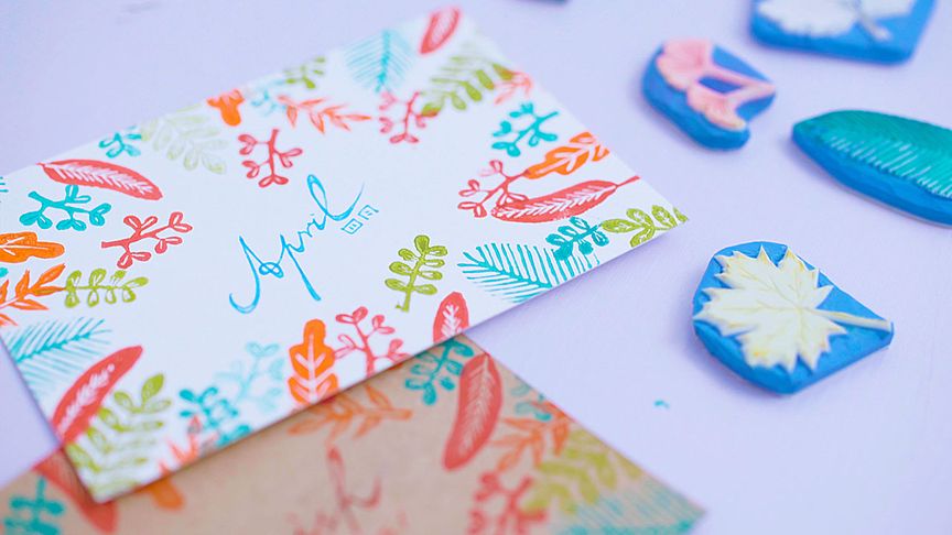 橡皮擦做小清新印章,往贺卡上一盖就是心意满满的小礼物