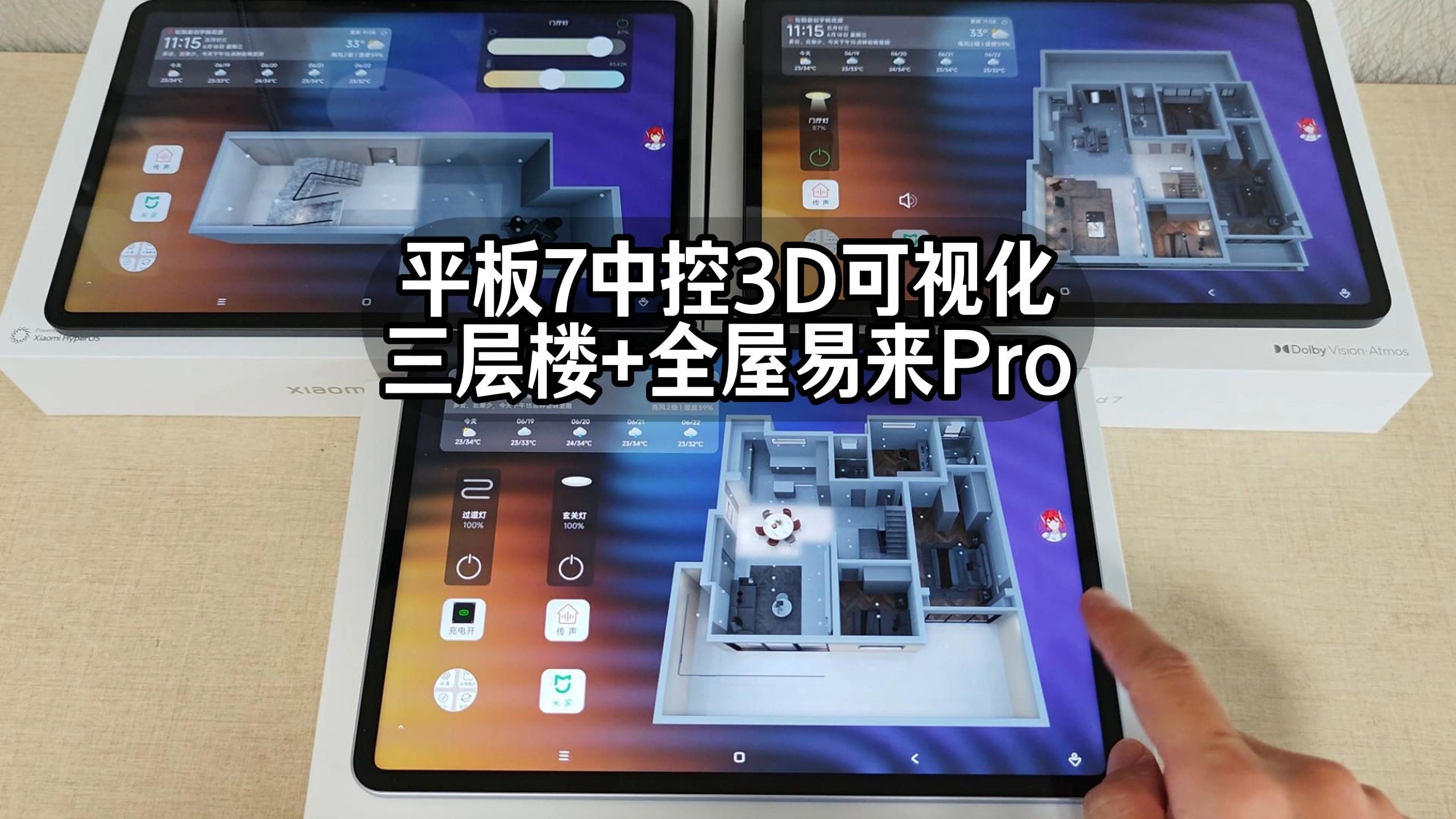 多层别墅客户使用易来Pro全屋智能配合平板中控3D可视化能实现哪些...