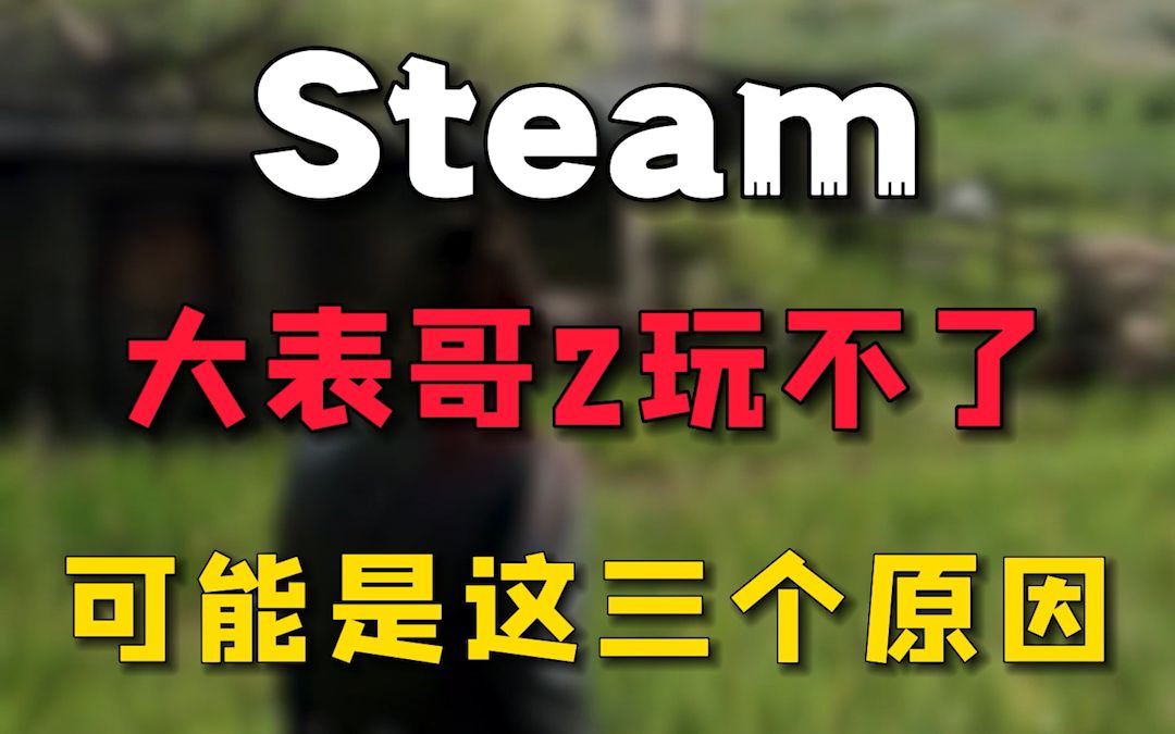Steam入手了大表哥2玩不了?那可能是因为这三个问题。_荒野大镖客2...