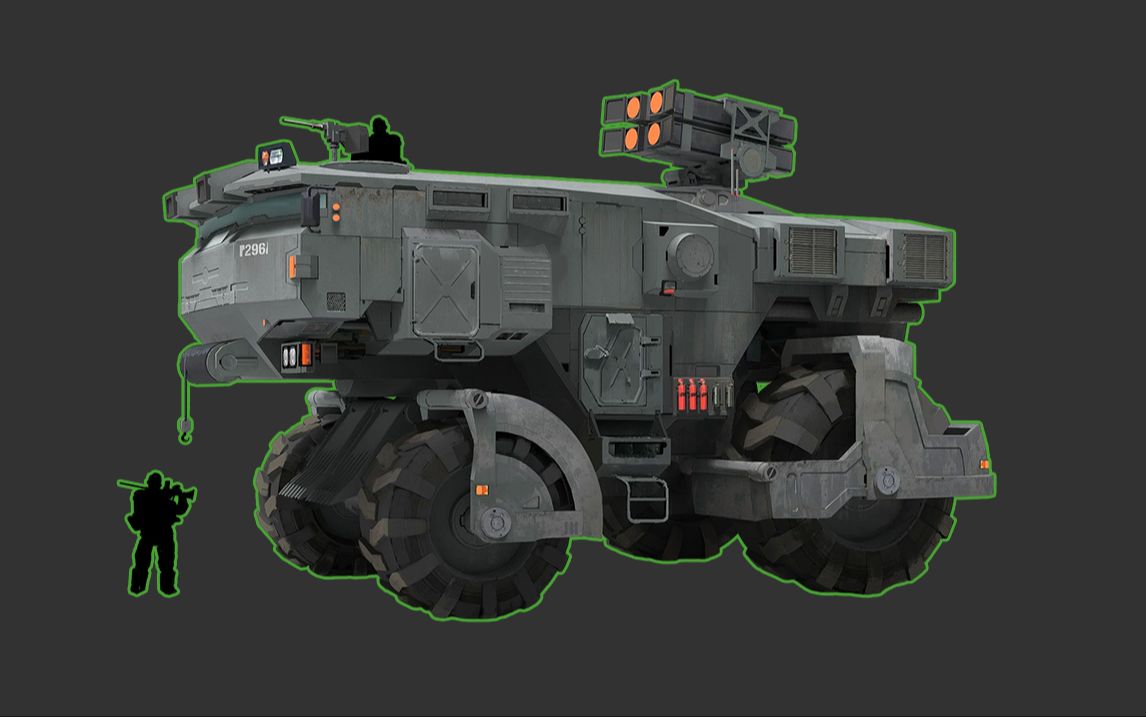 3D游戏载具“高科技装甲车”模型布线技巧教学,以简单案例切入,一节...