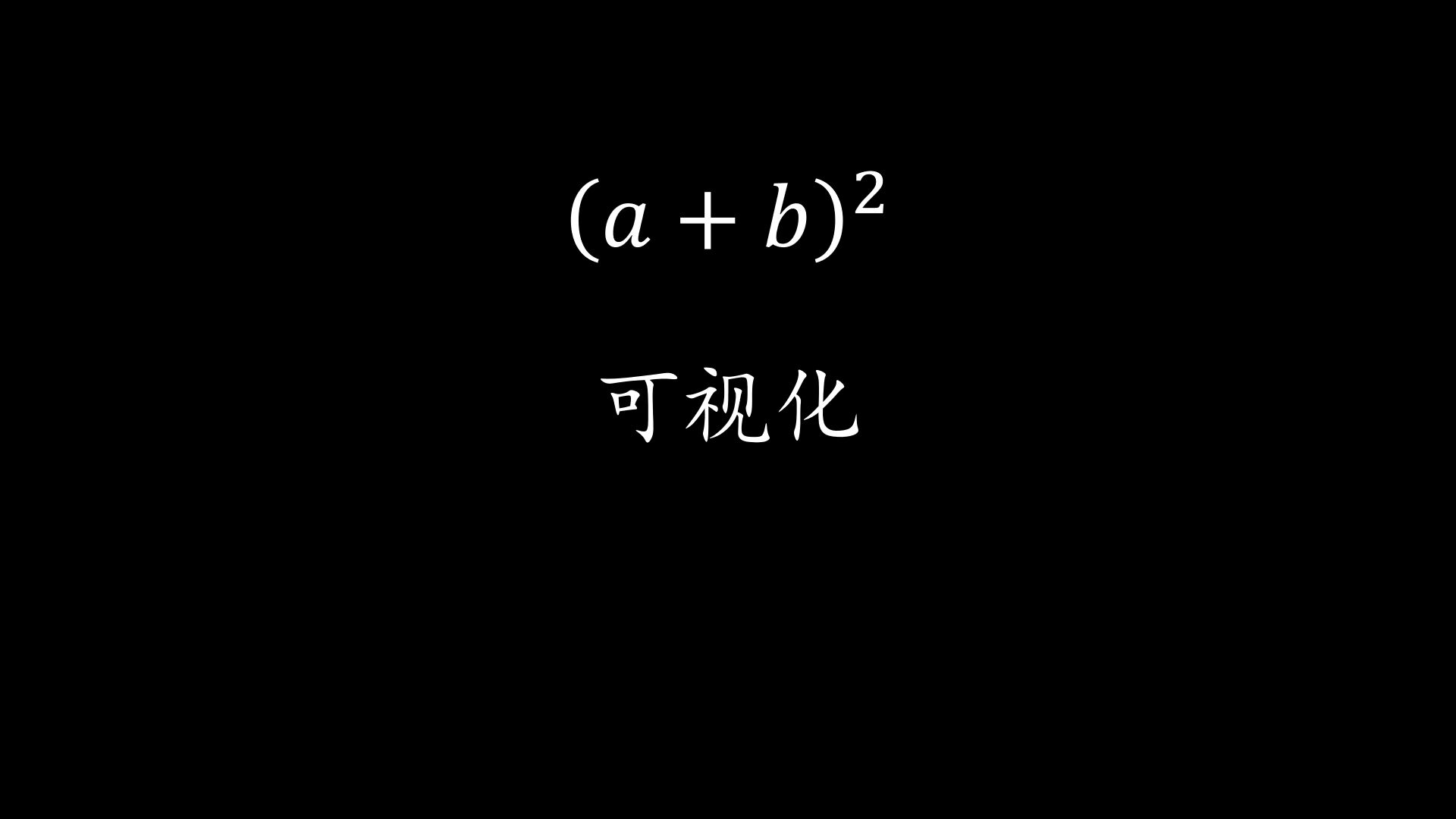 完全平方公式可视化,动画演示
