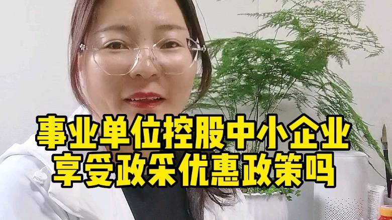 事业单位控股中小企业享受政采优惠政策吗?