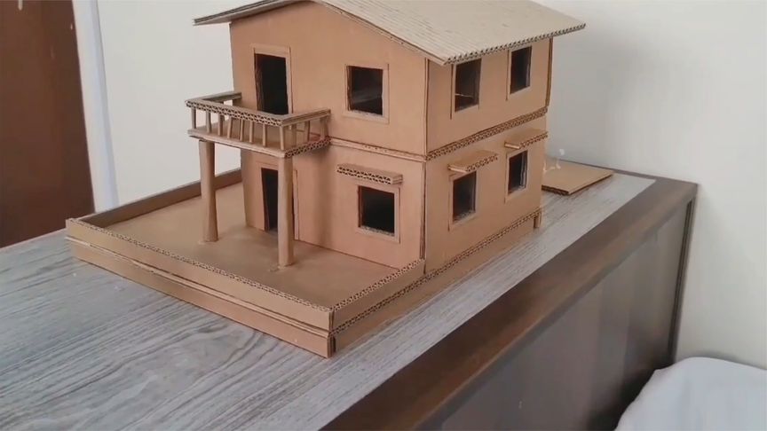 纸板房屋模型教程,迷你房屋的制作方法,简单易学教程详细