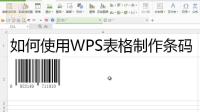 如何使用WPS表格制作条码