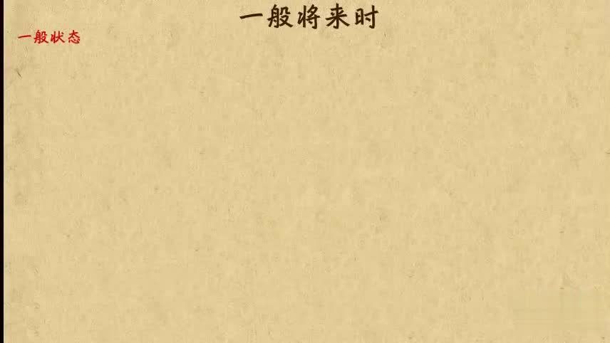 英语词态——一般将来时