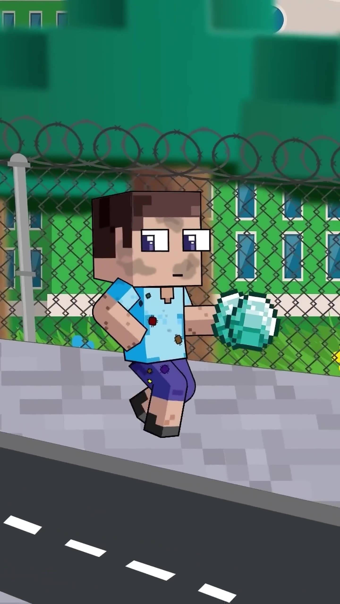 我的世界:小史蒂夫想上学!