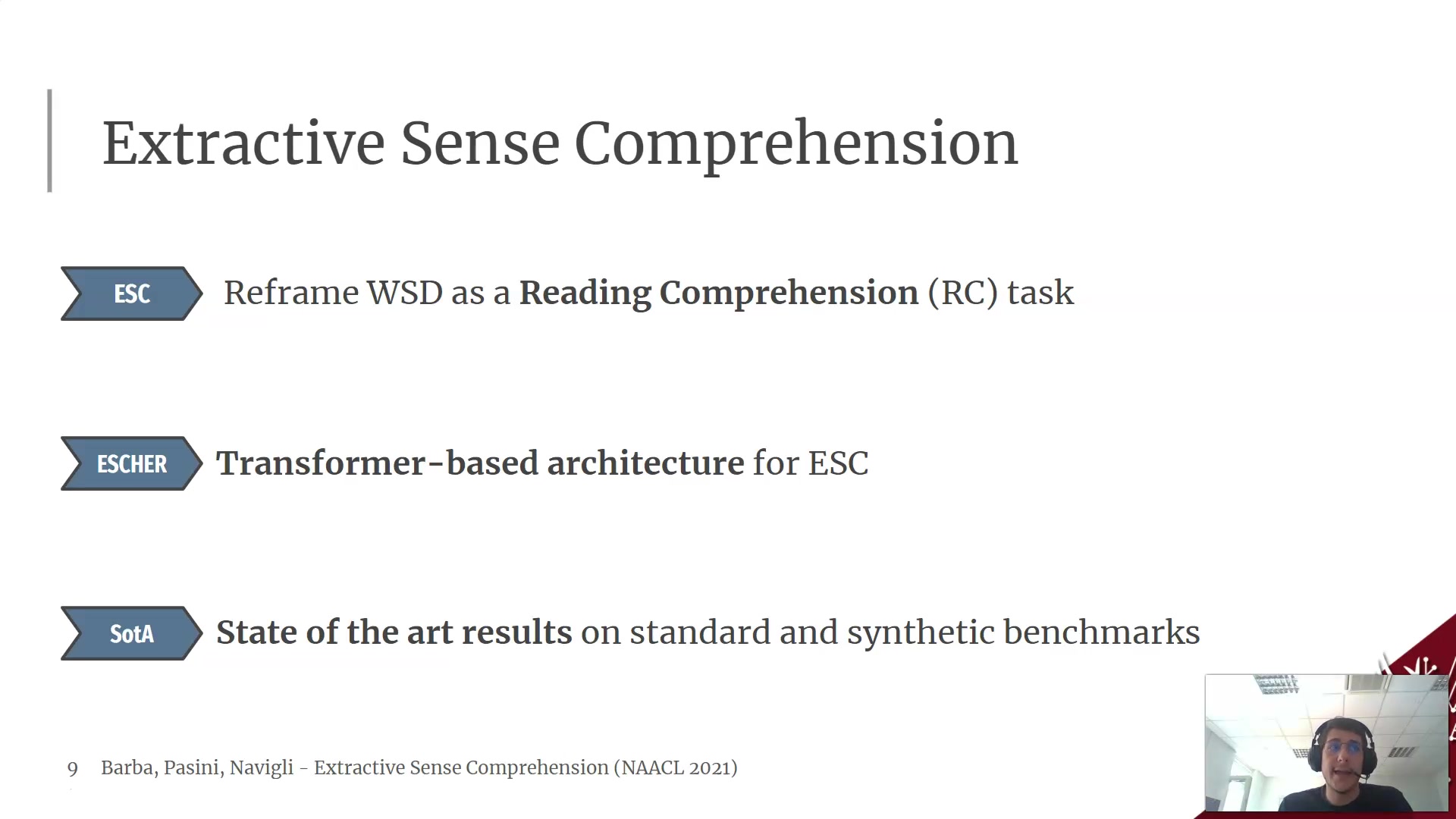 ESC:用提取感理解重新设计WSD