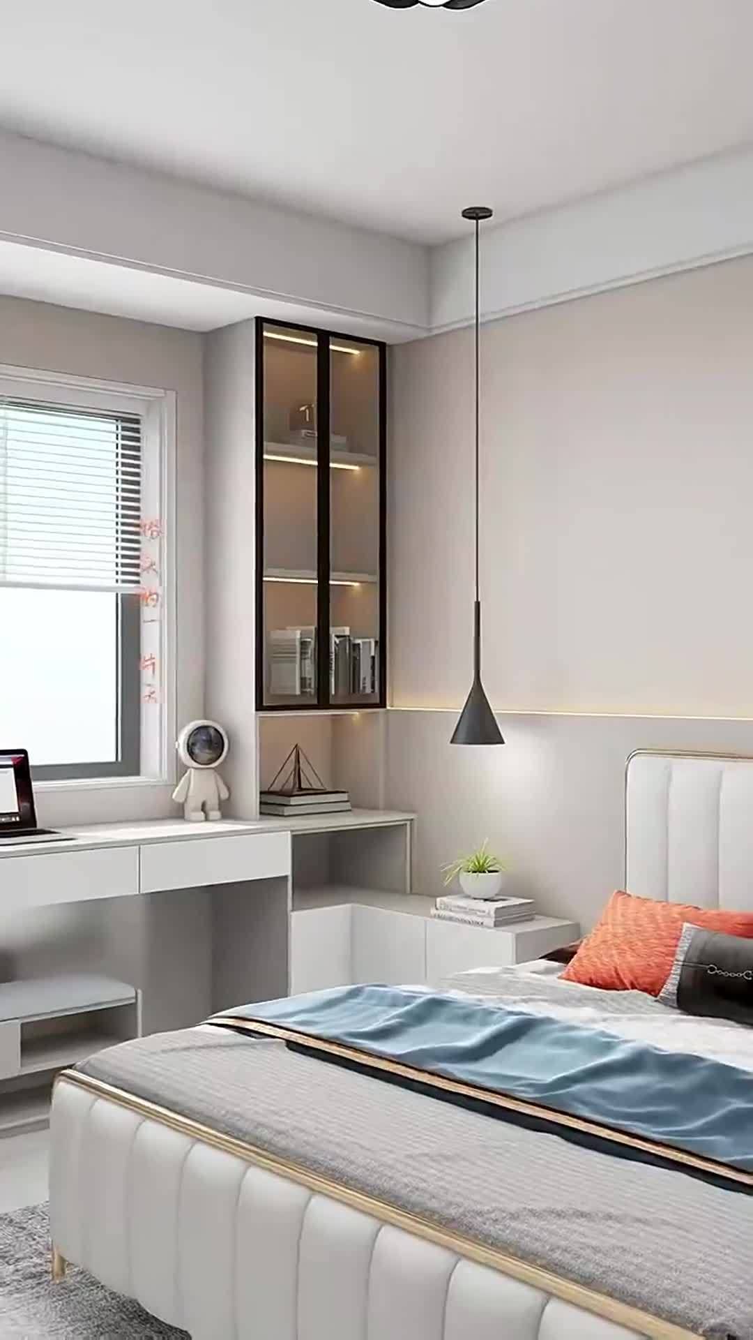 #装饰 #装修 #卧室 #室内设计 现代简约卧室