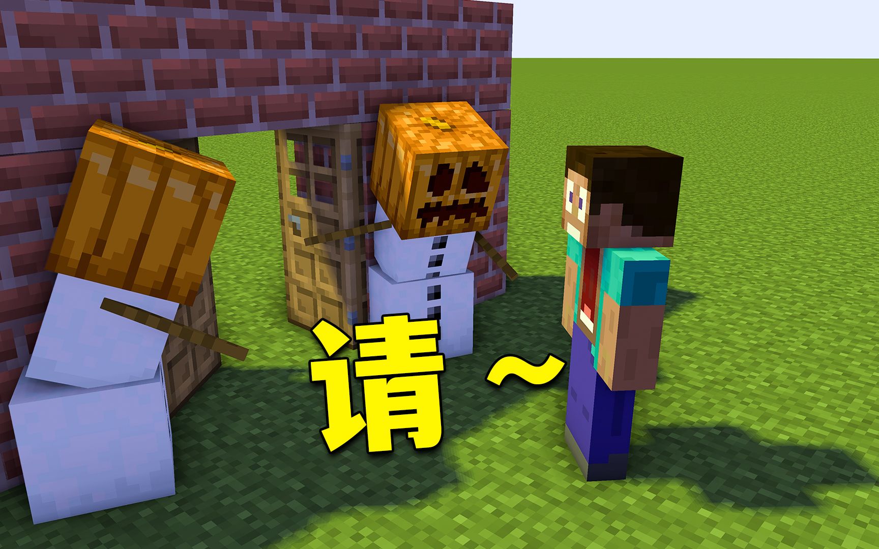 我的世界:5个开关控制器,人太懒,所以让雪傀儡帮忙开门