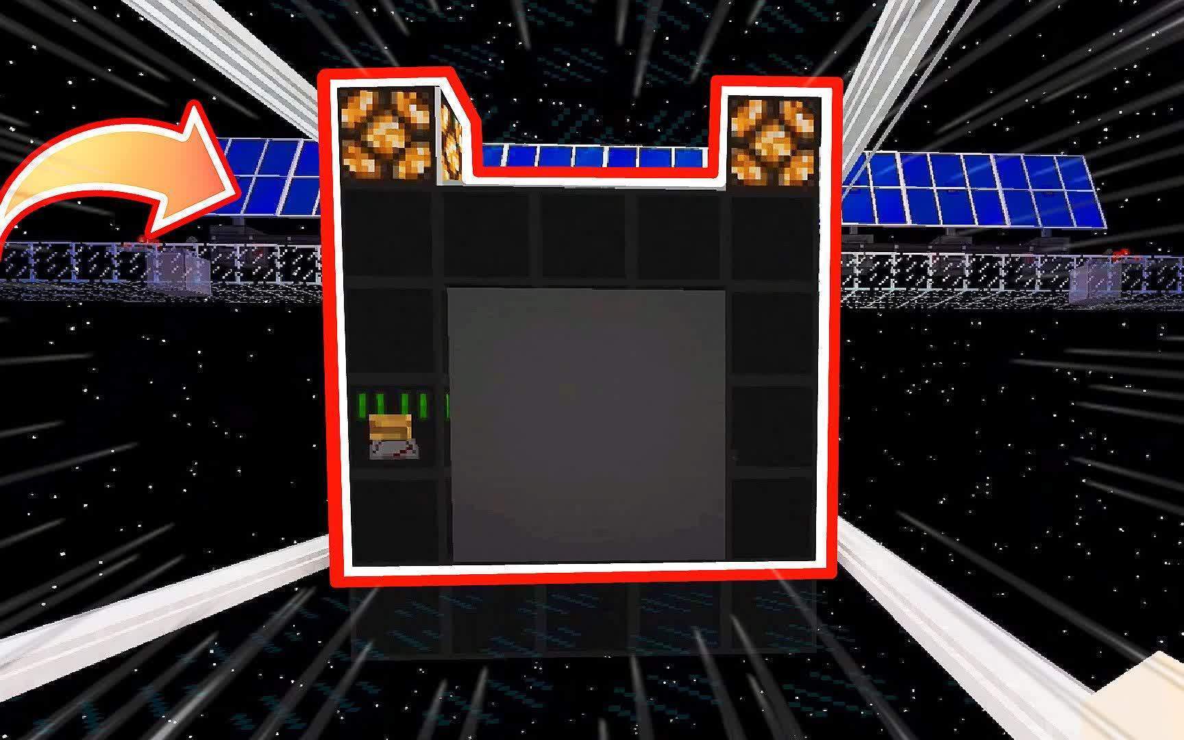 我的世界超星系45:终于制作好密封门,方便进出空间站!