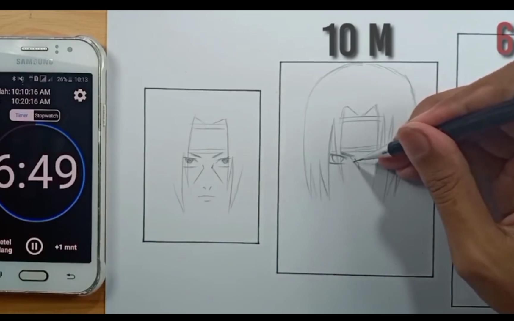 【手绘】1分钟/10分钟/10小时,你能画出什么样的宇智波鼬?