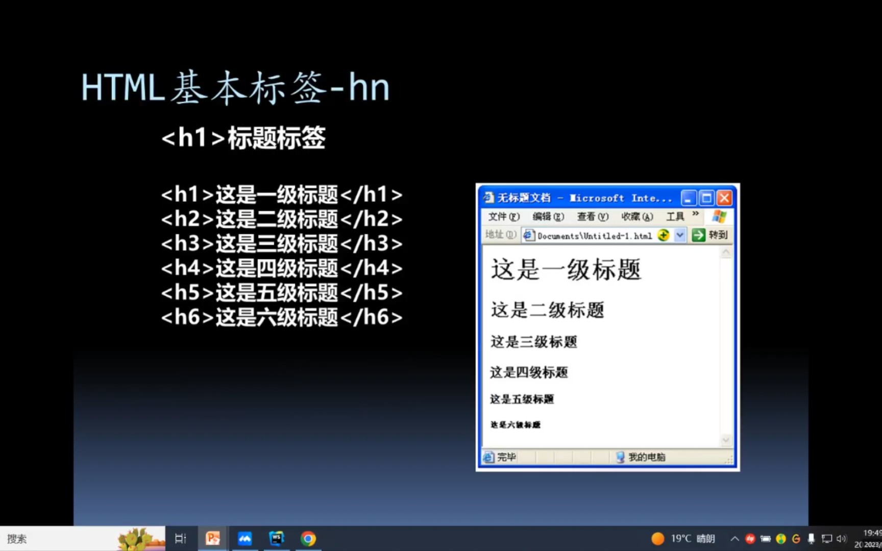 html:h1-h6标题标签、p段落标签、br换行标签、hr分割线标签
