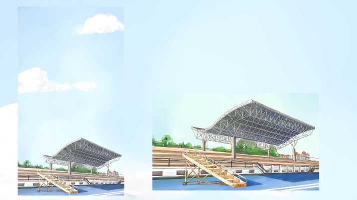 画一个校园风景手机壁纸