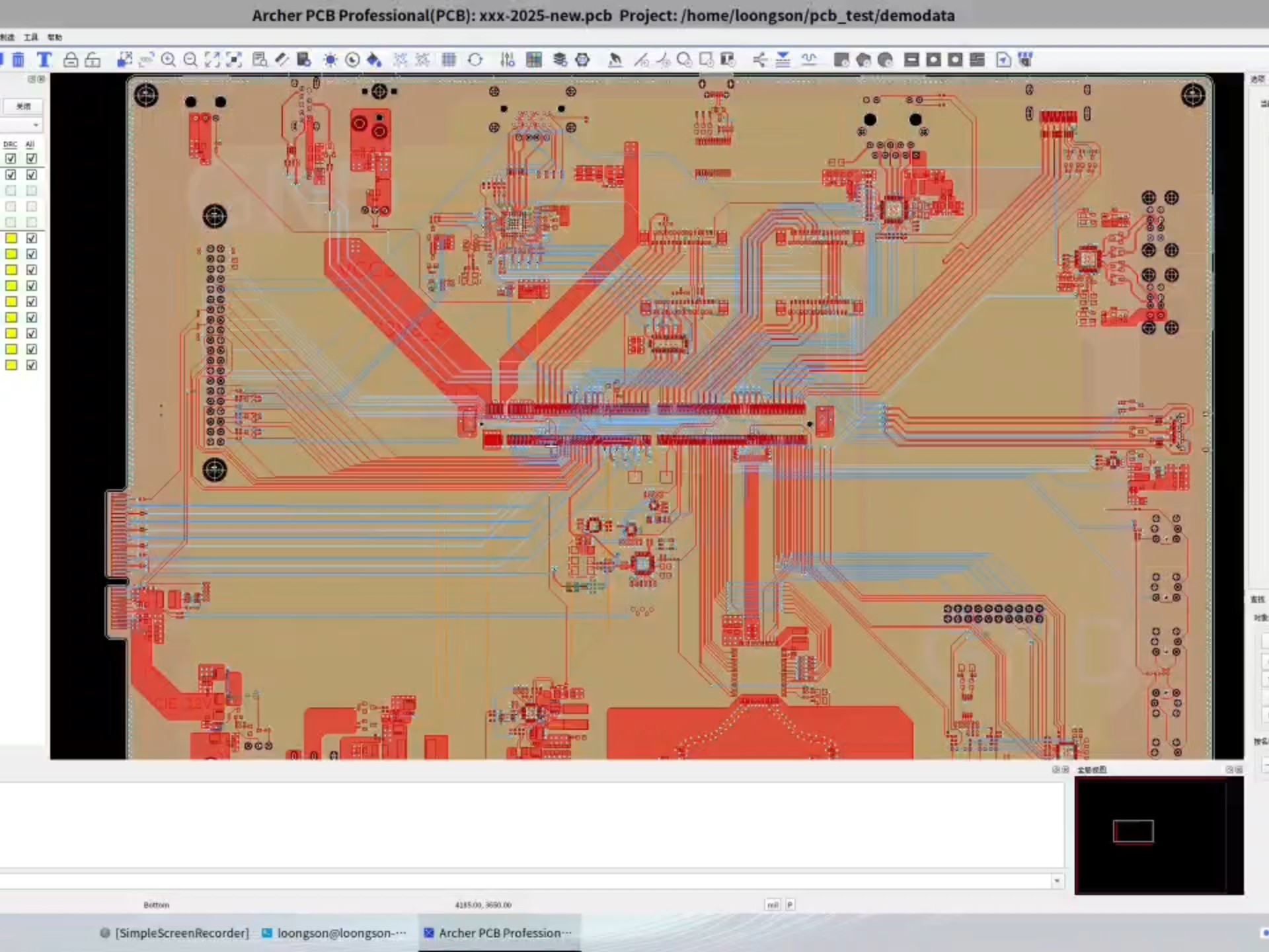 ...PCB设计软件在龙芯3A6000电脑上强悍运行,实现集成电路设计流程...