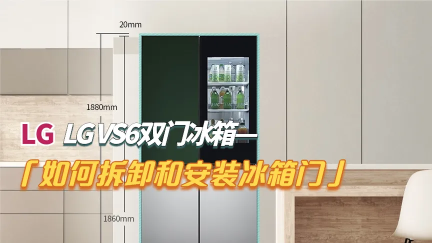 LG VS6双门冰箱—如何拆卸和安装冰箱门