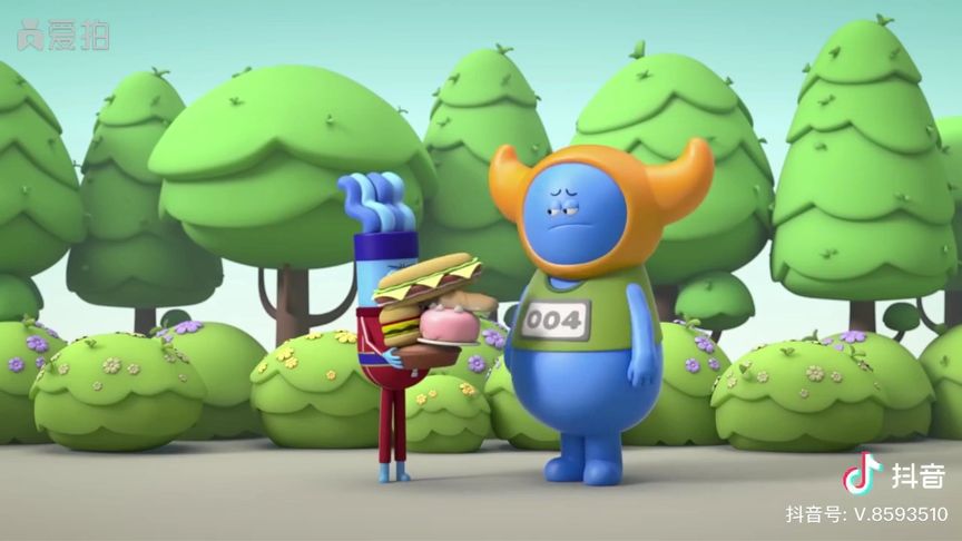 小动画,憋不住了,吃东西拉肚子,不行了