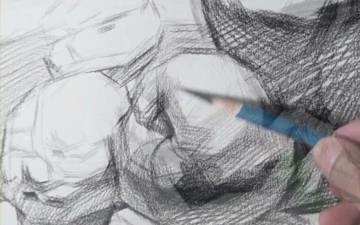 素描静物水果画法绘画教程