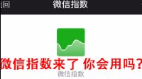 百度阿里都有“指数”,这回“微信指数”也来了
