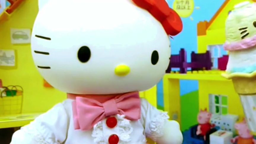 动画片:天气好热,凯蒂猫要去雪糕店里买雪糕吃