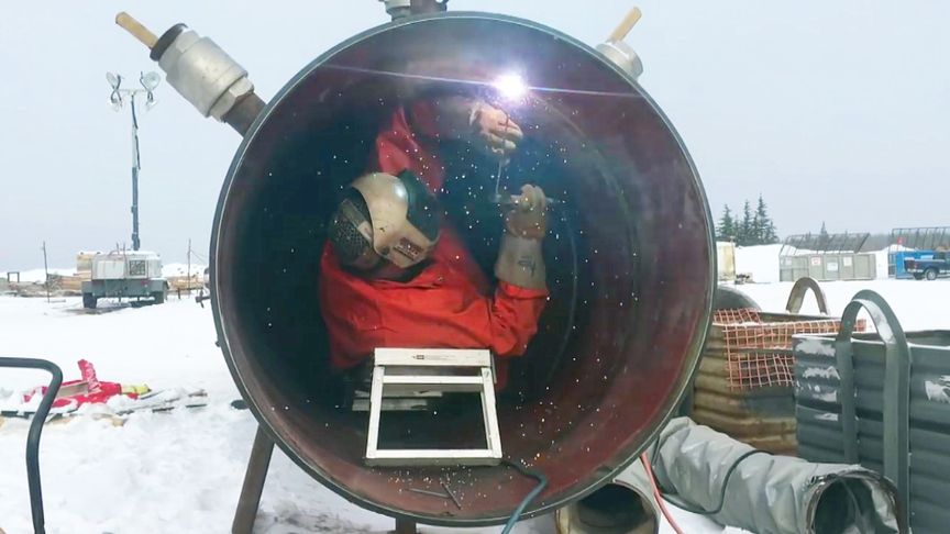 直径1米的大型管道是这样焊接的,难怪这么牢固