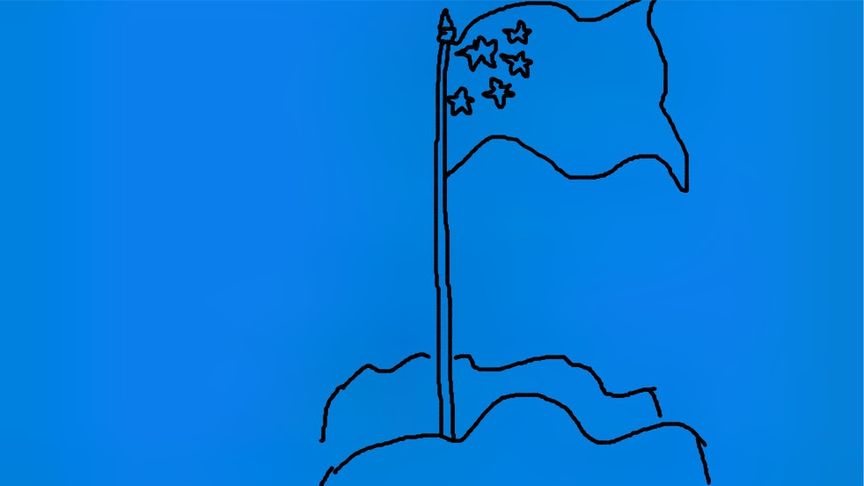 亲子游戏室:简笔画,我爱国旗