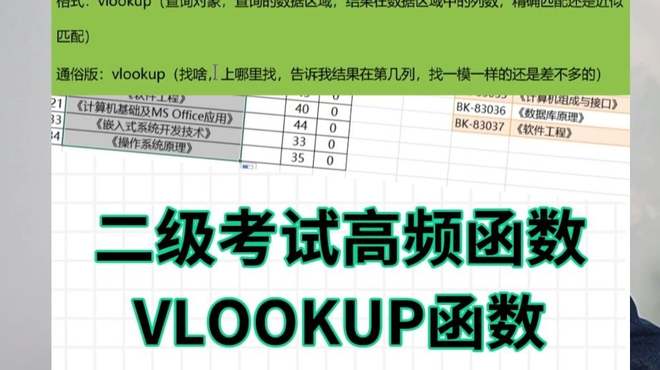 可能是二级考试中考频最高的函数:VLOOKUP
