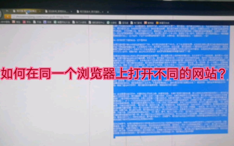 如何在同一个浏览器中打开不同的网站?