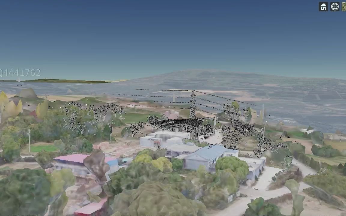 航拍三维模型与三维激光扫描点云网页端混合