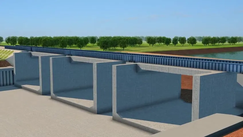 铁路工程预应力混凝土简支T梁,桥梁架桥过程施工工艺3D动画演示