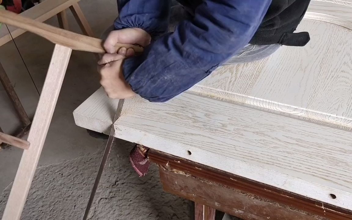 实木门拆解,看产品内部结构,过程有点心痛