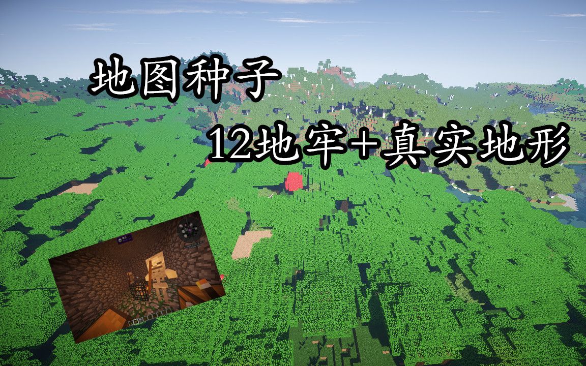 我的世界1.8.9地图种子【12地牢+真实地形】演示