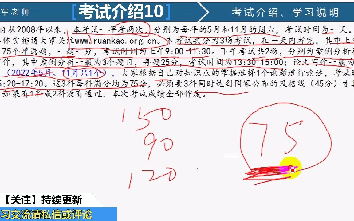 马军老师软考高级信息系统项目管理师2023直播课考试介绍10