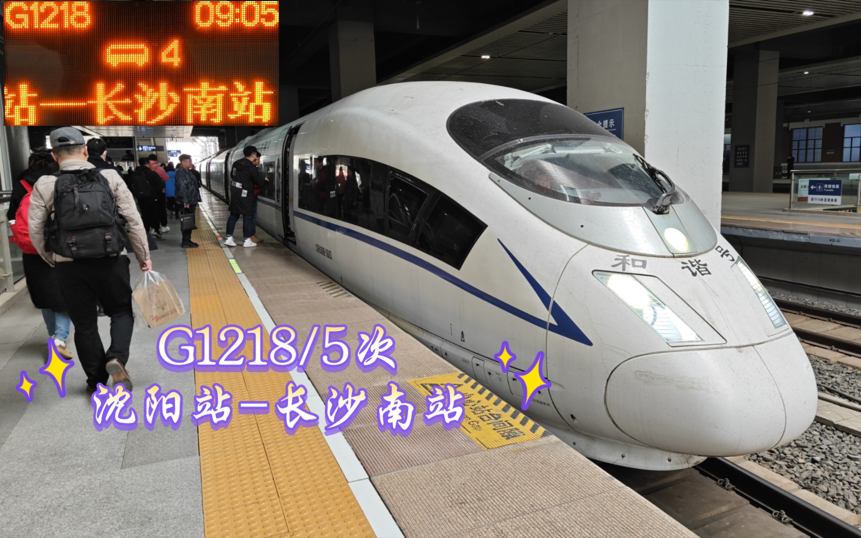 ...B-3683担当G1218/5次列车(沈阳-长沙南)沈阳-辽阳全程原速侧方展望