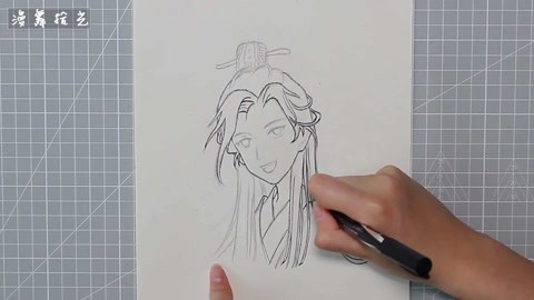 一学就会的动漫手绘图,古装美男子玉树临风,.