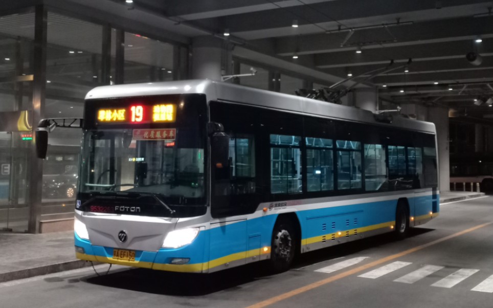 【无轨独行穿夜幕】[京pov004夜]北京公交19路动物园枢纽站至翠林...