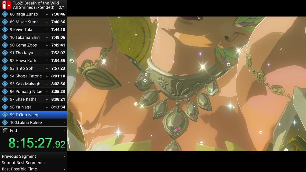 【塞尔达传说】全神庙(含dlc)速通 10:10:04 (世界纪录)