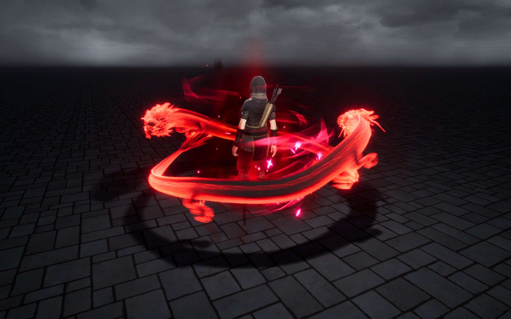 ue4-ue5飞龙环绕特效效果演示